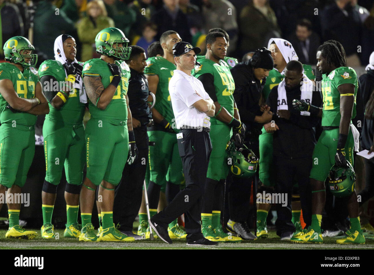 01 janvier 2015, l'Oregon Ducks entraîneur en chef Mark Helfrich en ...