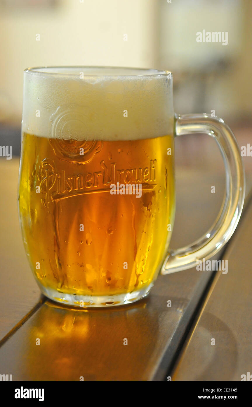 Pinte de bière Pilsner Urquell Photo Stock - Alamy