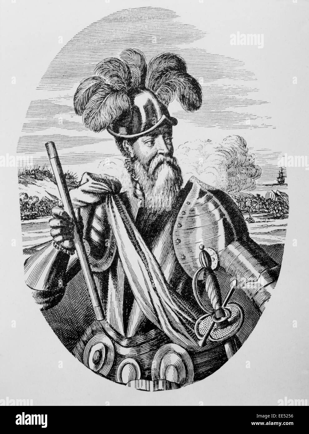 Francisco pizarro conquistador portrait Banque d'images noir et blanc ...