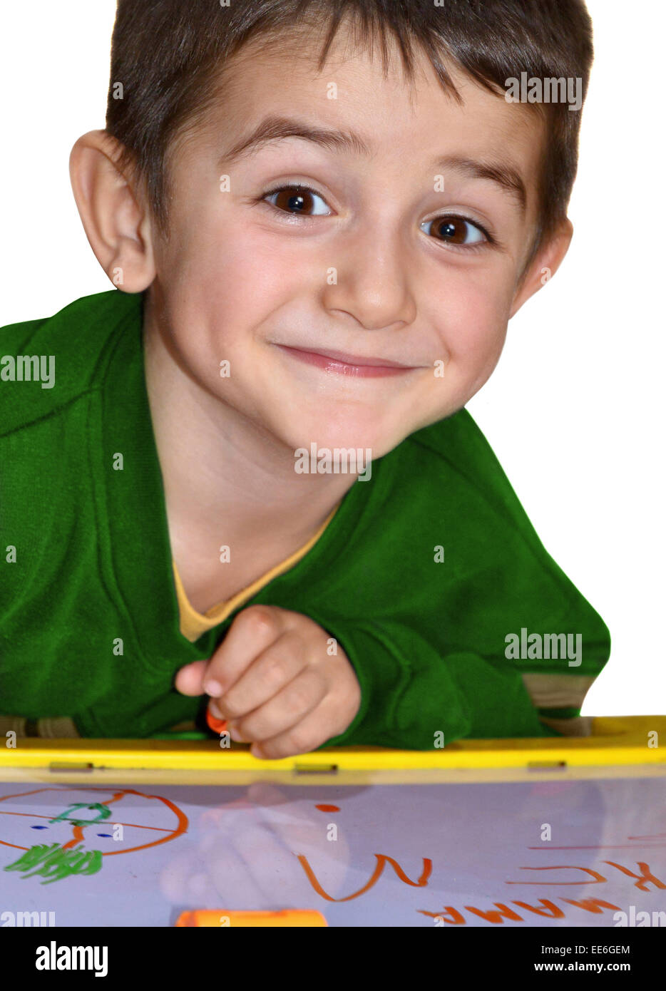 Dessin enfant garcon ecriture Banque de photographies et d’images à ...