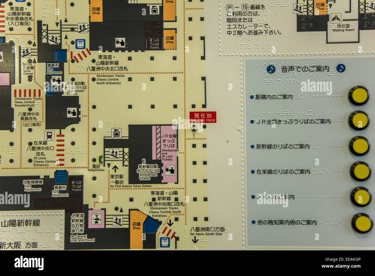 Plan de la gare de Tokyo, Tokyo, Tokyo, Japon Photo Stock - Alamy