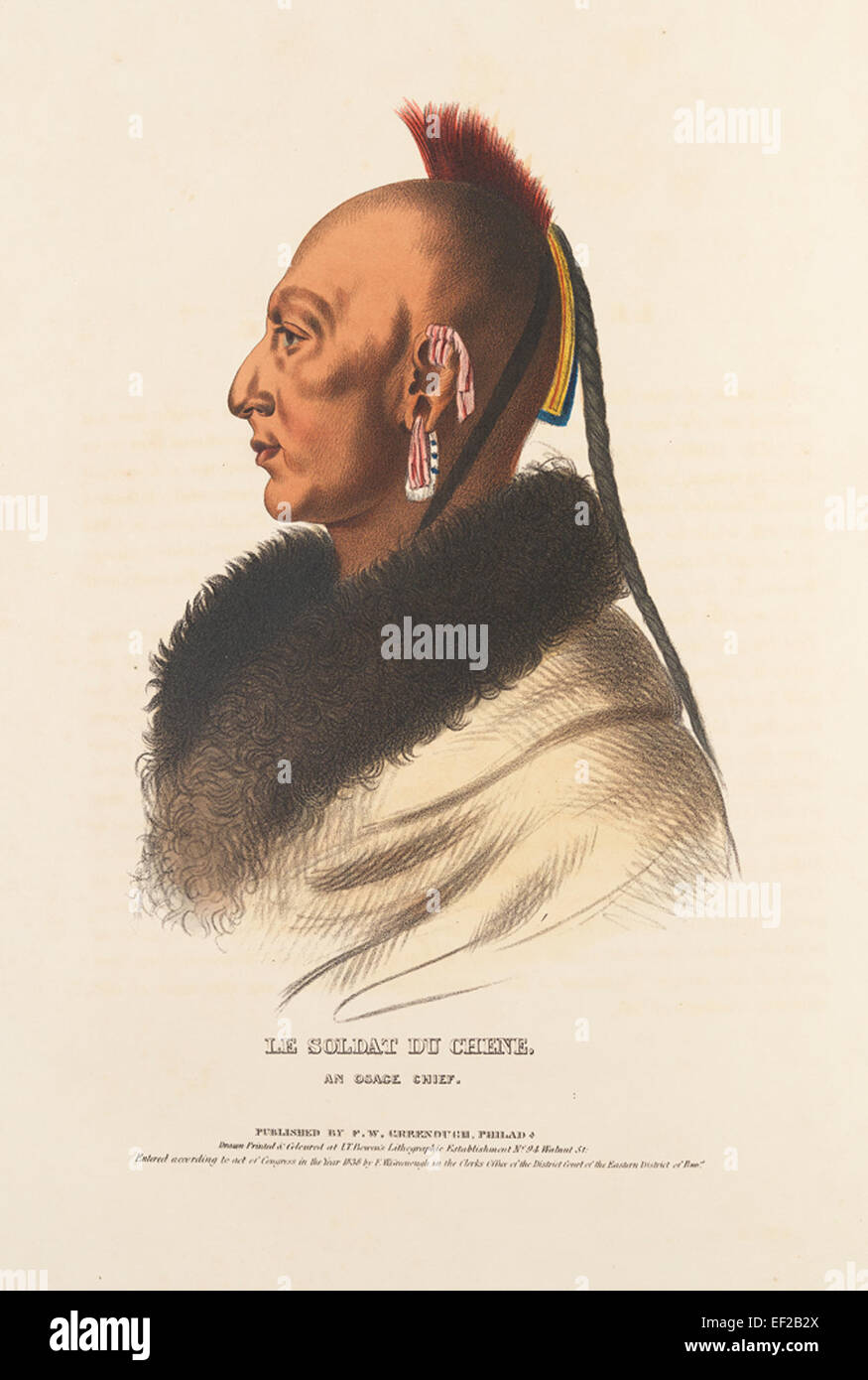 La soldat du Chene, ou le soldat du chêne, était un chef Osage éminent ...