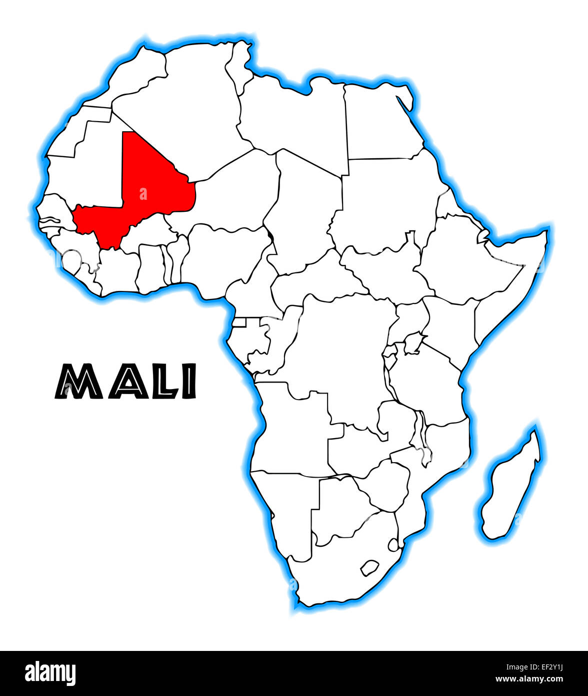 Mali map of africa Banque de photographies et d’images à haute ...