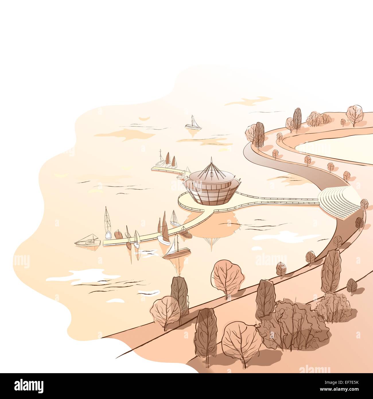 Reconstruction du paysage Banque d'images vectorielles - Alamy