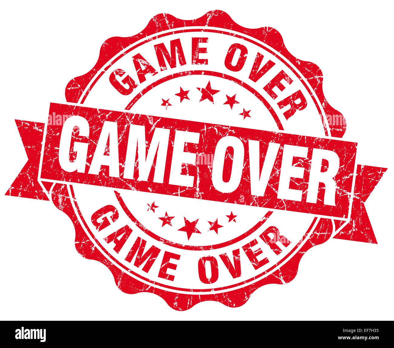 Game over red grunge seal Banque de photographies et d’images à haute ...