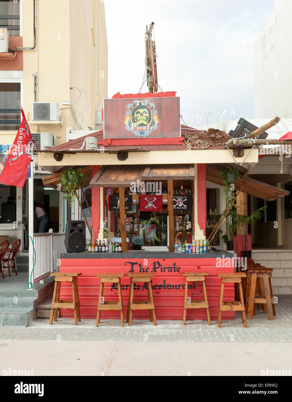 Pirate thème bar restaurant caraïbes Banque de photographies et d ...
