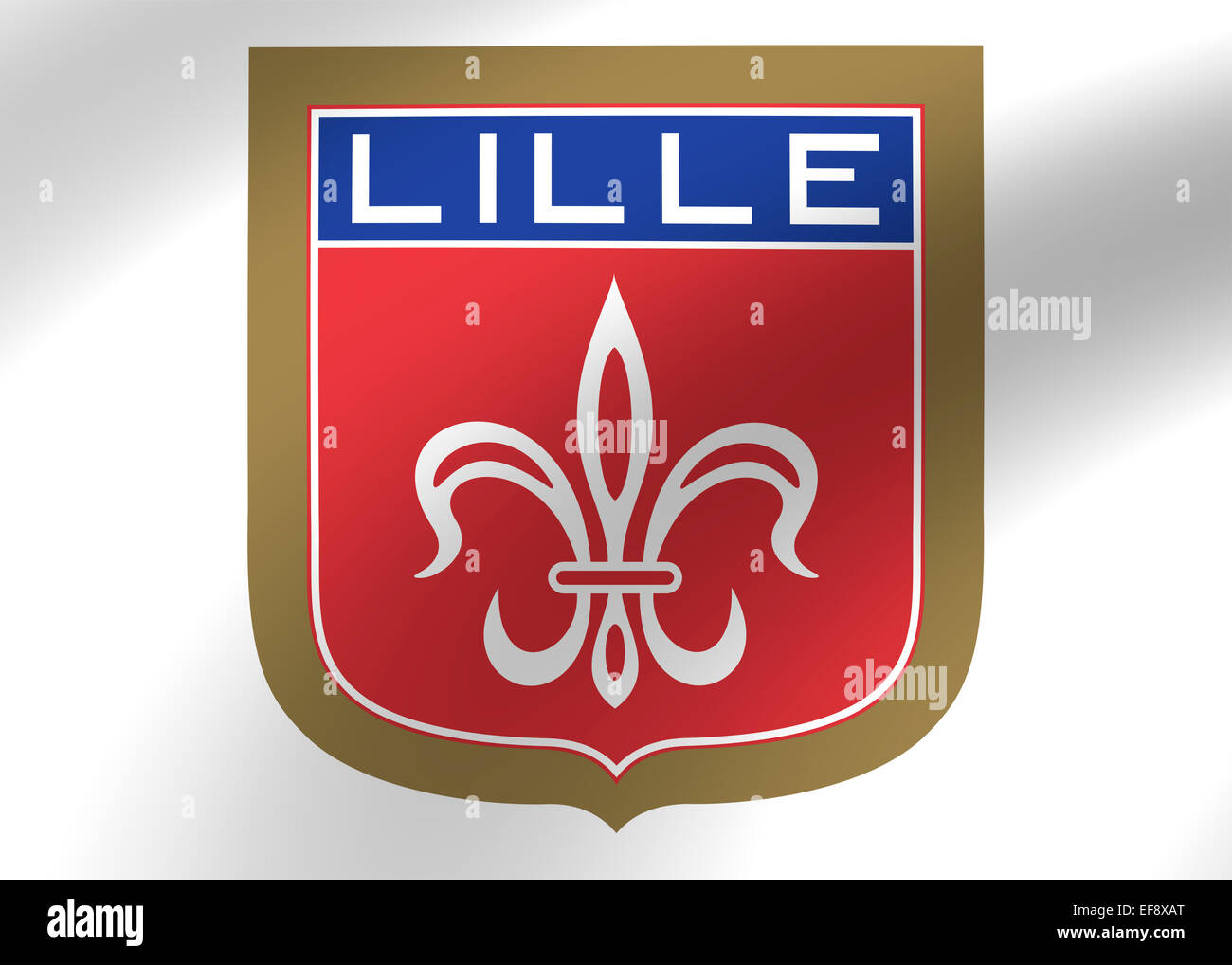 Lille Olympique drapeau symbole logo icône Photo Stock - Alamy