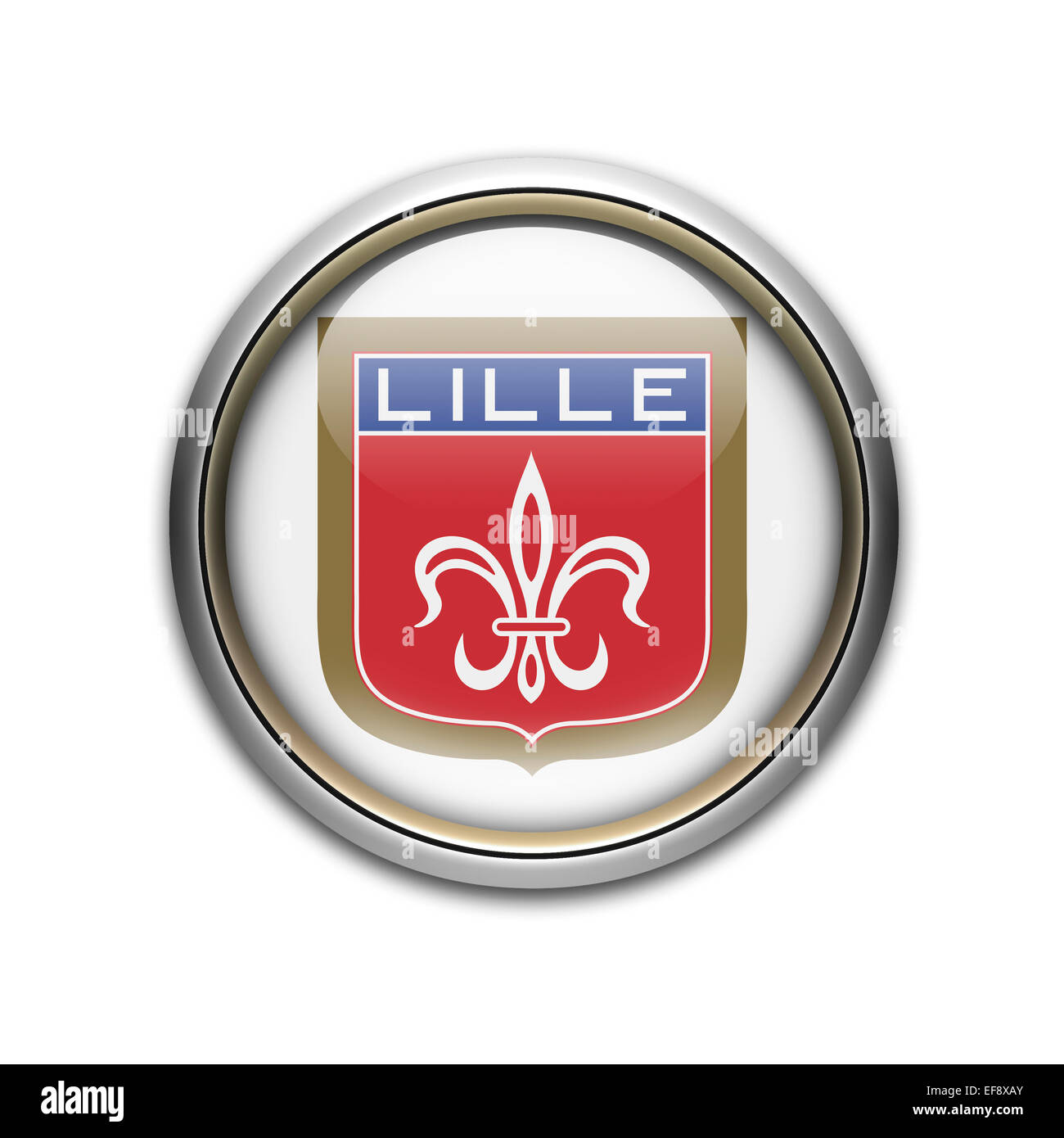 Lille olympique drapeau symbole logo icône Photo Stock - Alamy