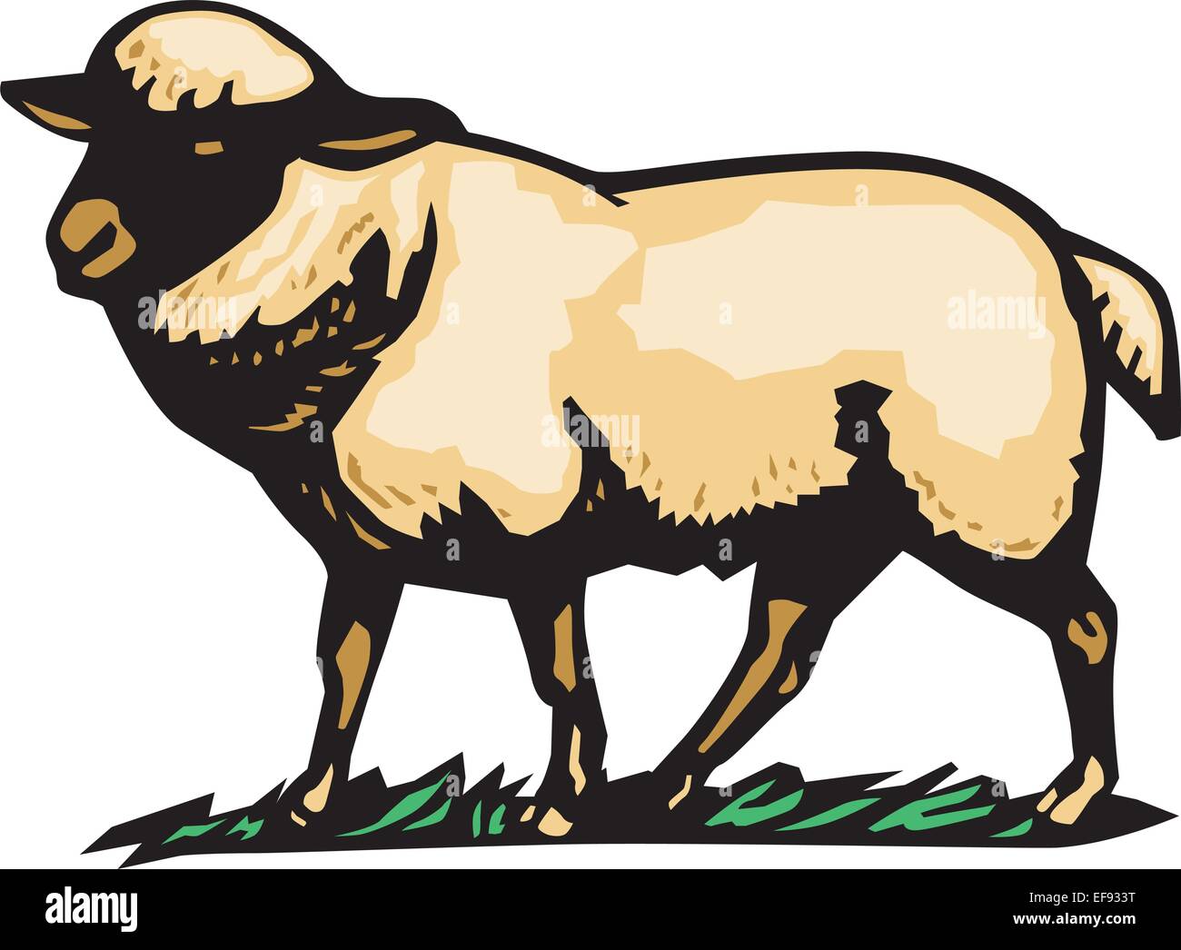 Mouton debout dessin Banque de photographies et d’images à haute ...