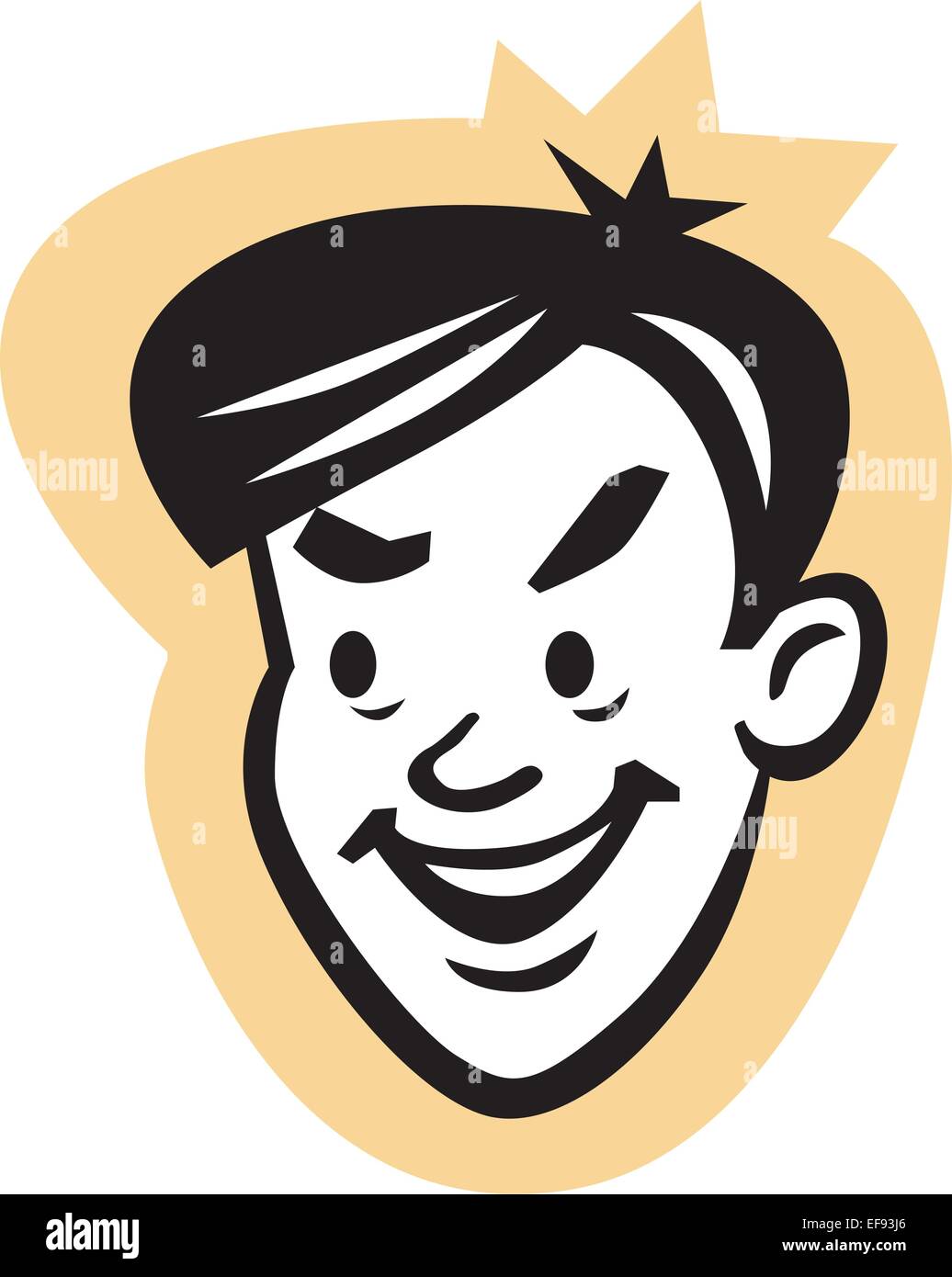 Sourire caricatural Banque d'images vectorielles - Alamy