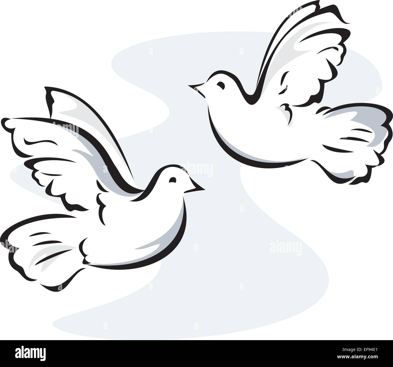Symboles colombes Banque d'images vectorielles - Alamy