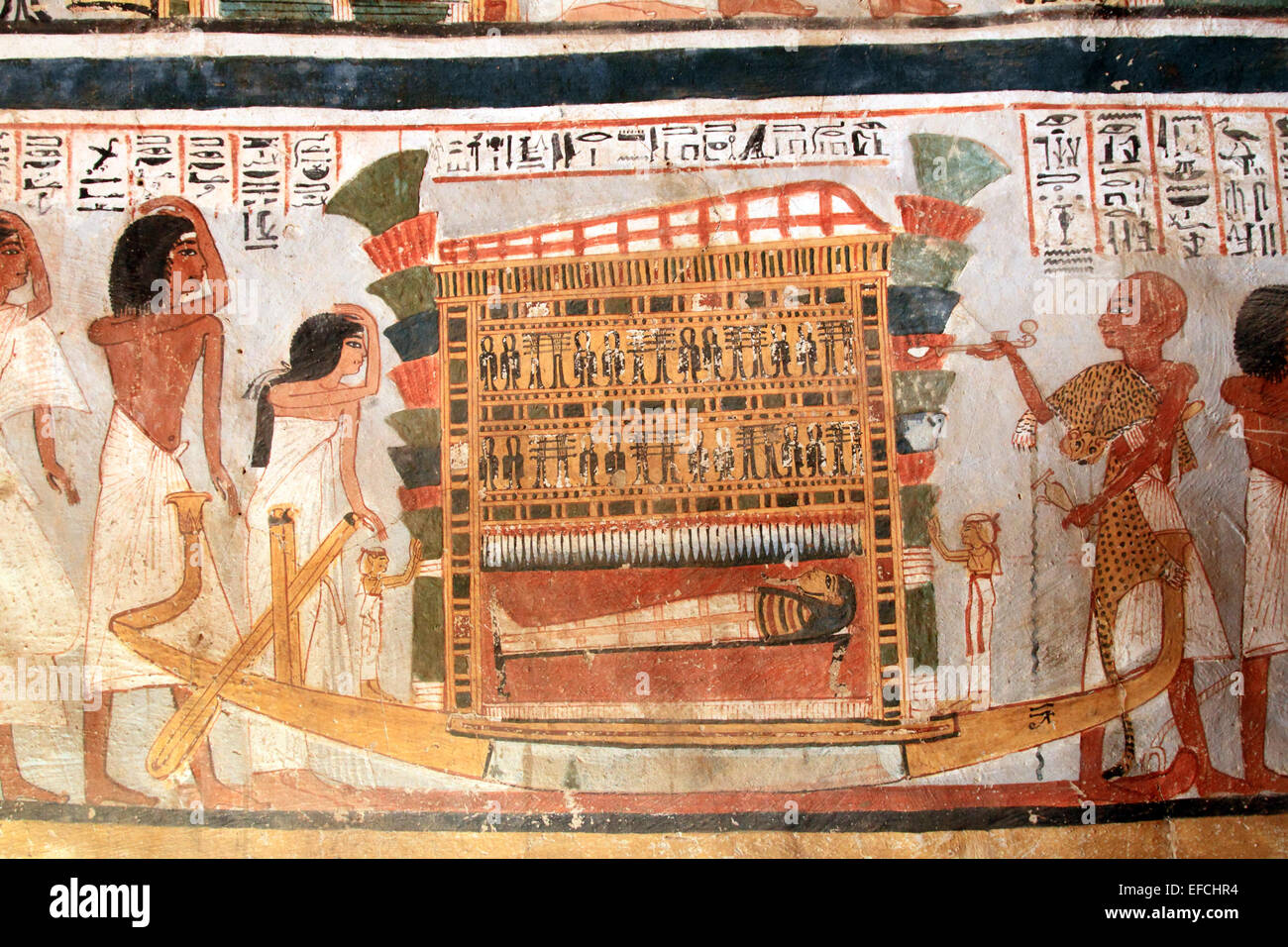 Décoration murale de procession funéraire / TT255, la Tombe de Roy ...