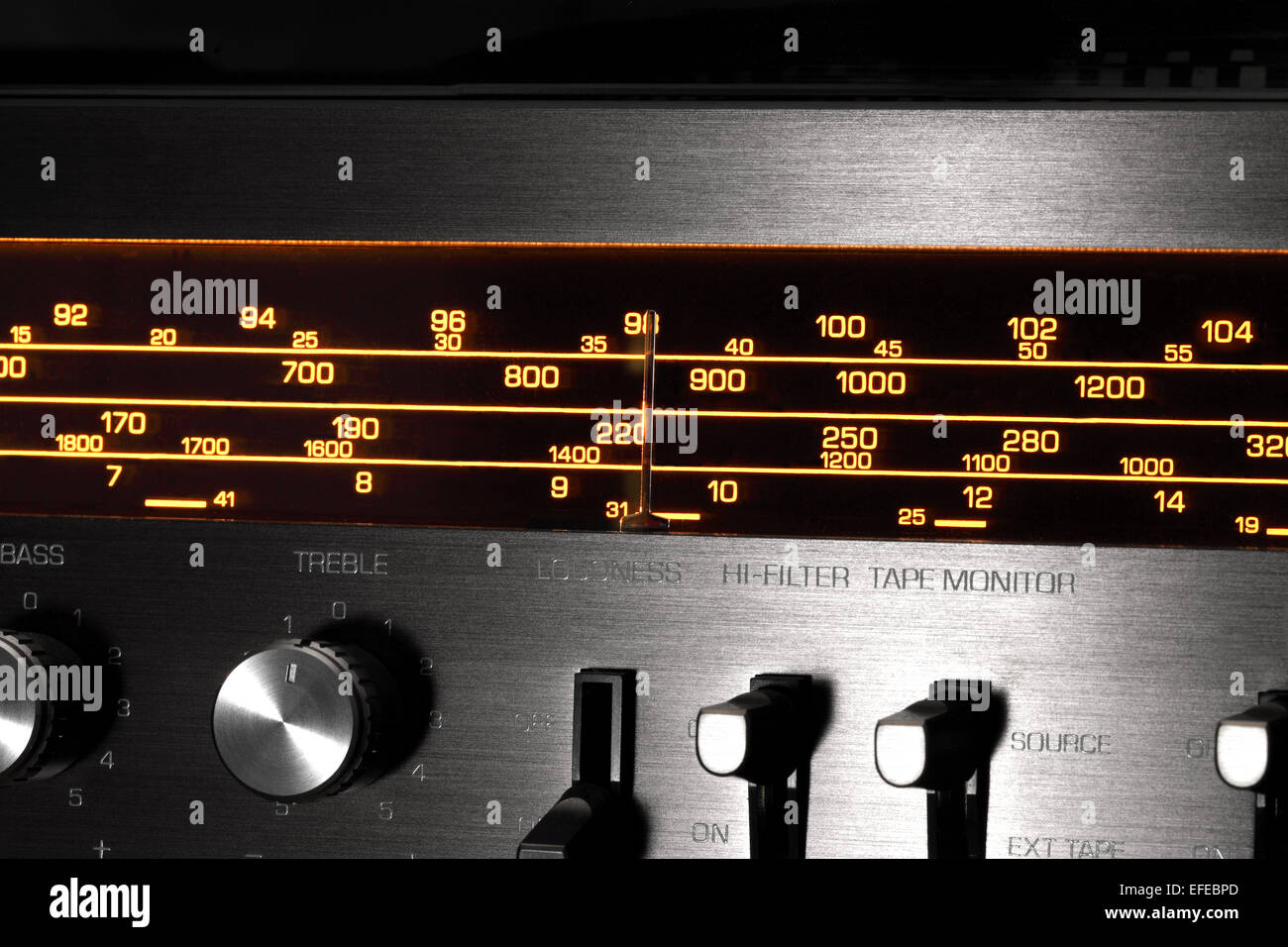 Un tuner radio afficher depuis un système Hi Fi Photo Stock - Alamy