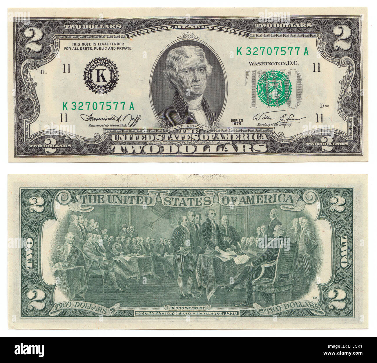 2 dollar bill Banque de photographies et d’images à haute résolution ...