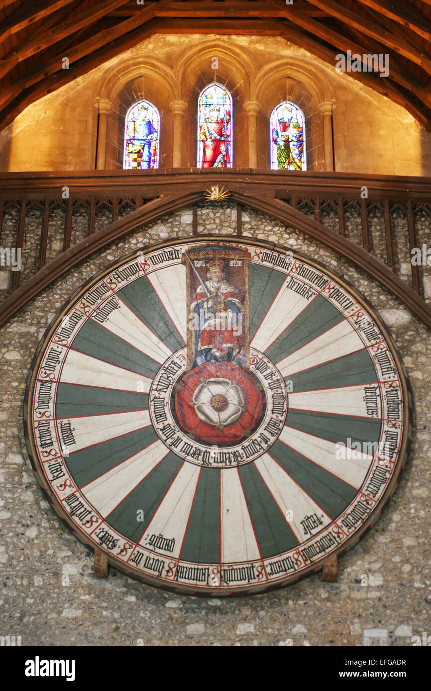 La table ronde du Roi Arthur à Winchester Photo Stock - Alamy