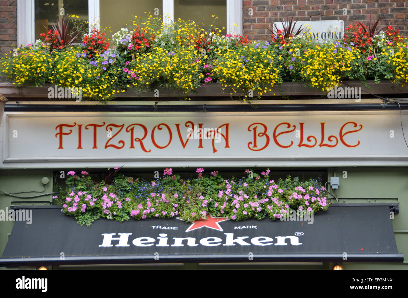 L'enseigne de pub fitzrovia Banque de photographies et d’images à haute ...