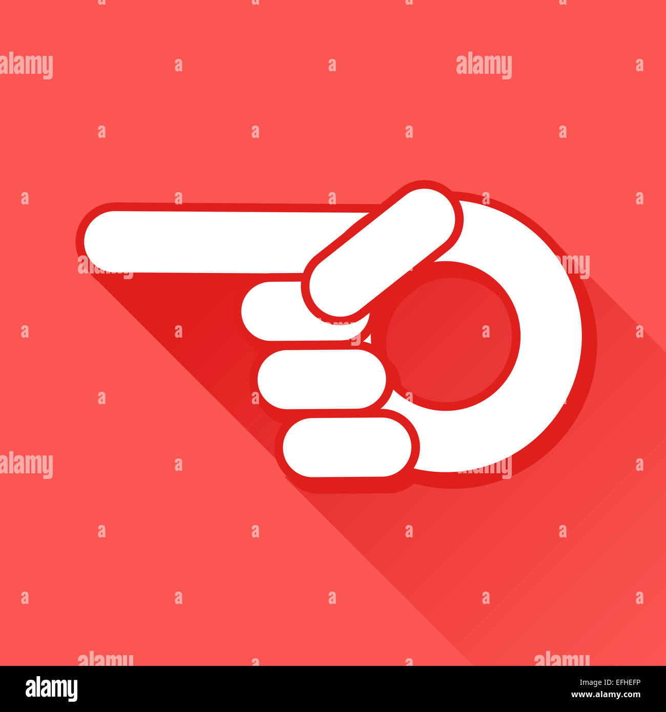 Symbole du pointeur doigt, vector Photo Stock - Alamy