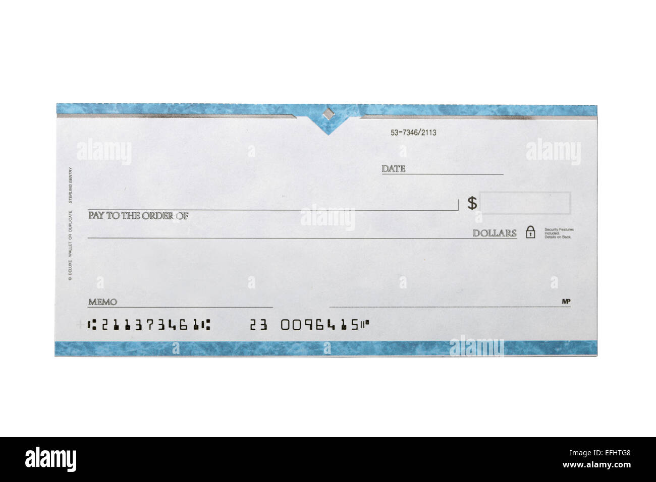 Blank Cheque Banque d'image et photos - Alamy