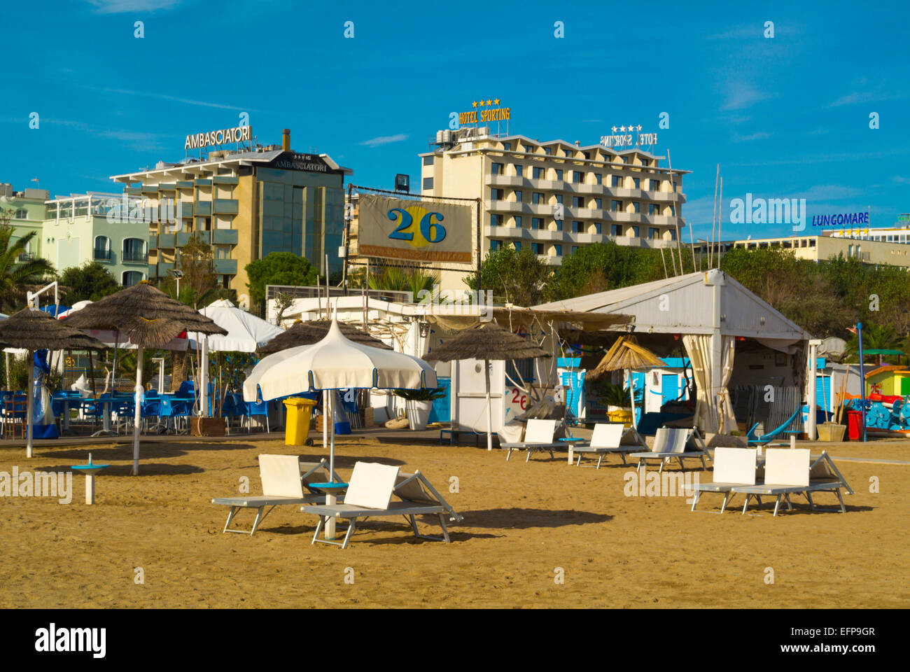 Rimini Italy Beach Banque d'image et photos - Alamy