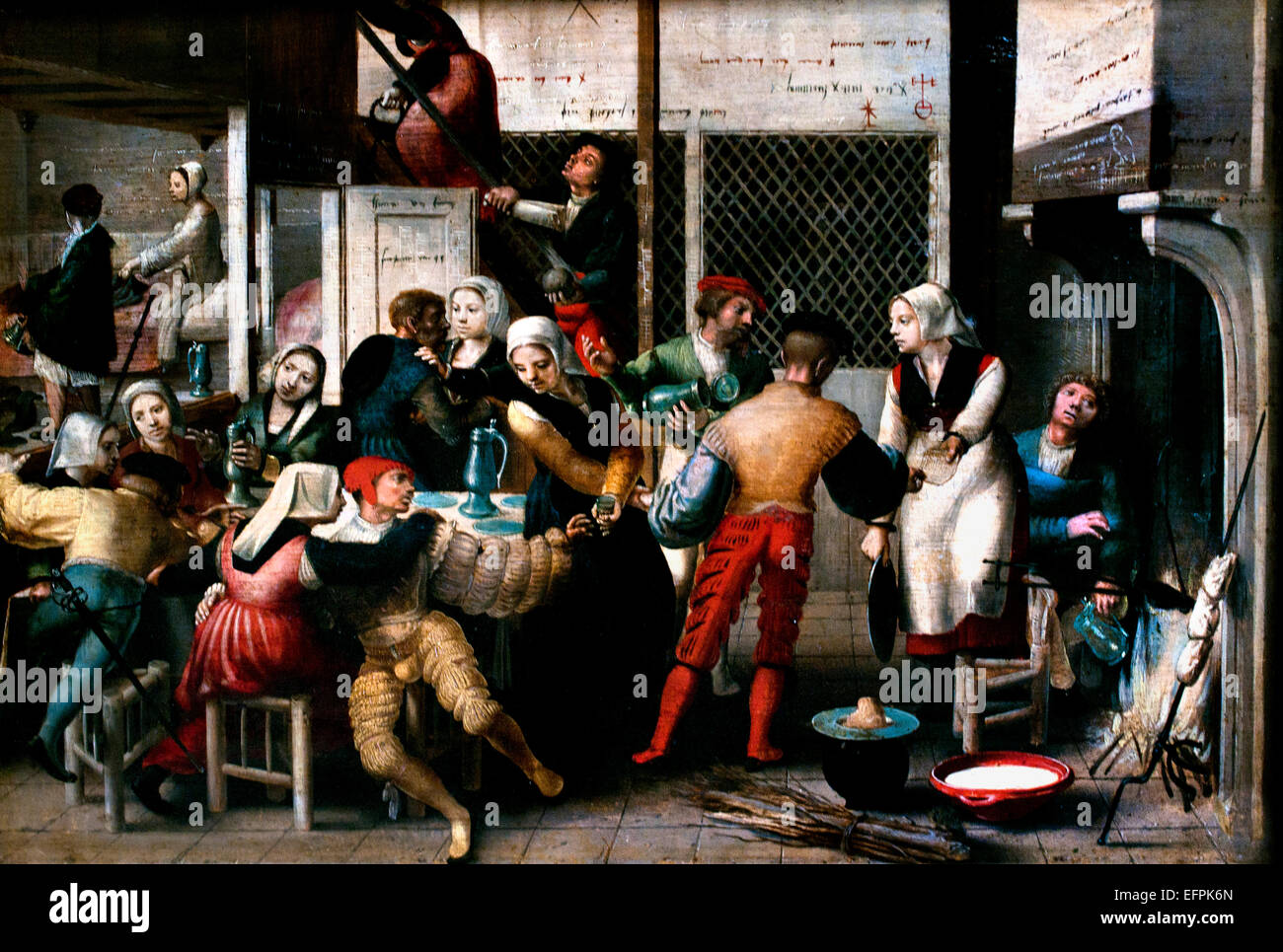 Scène de maison close 1540 Braunschweiger - Brunswick Monogrammist est ...