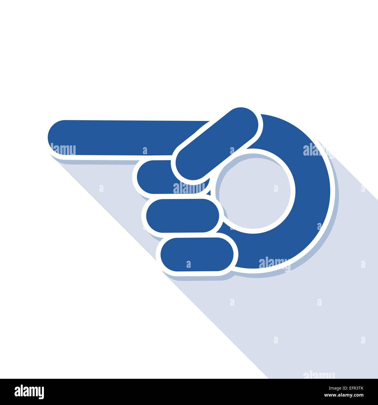 Symbole du pointeur doigt Photo Stock - Alamy