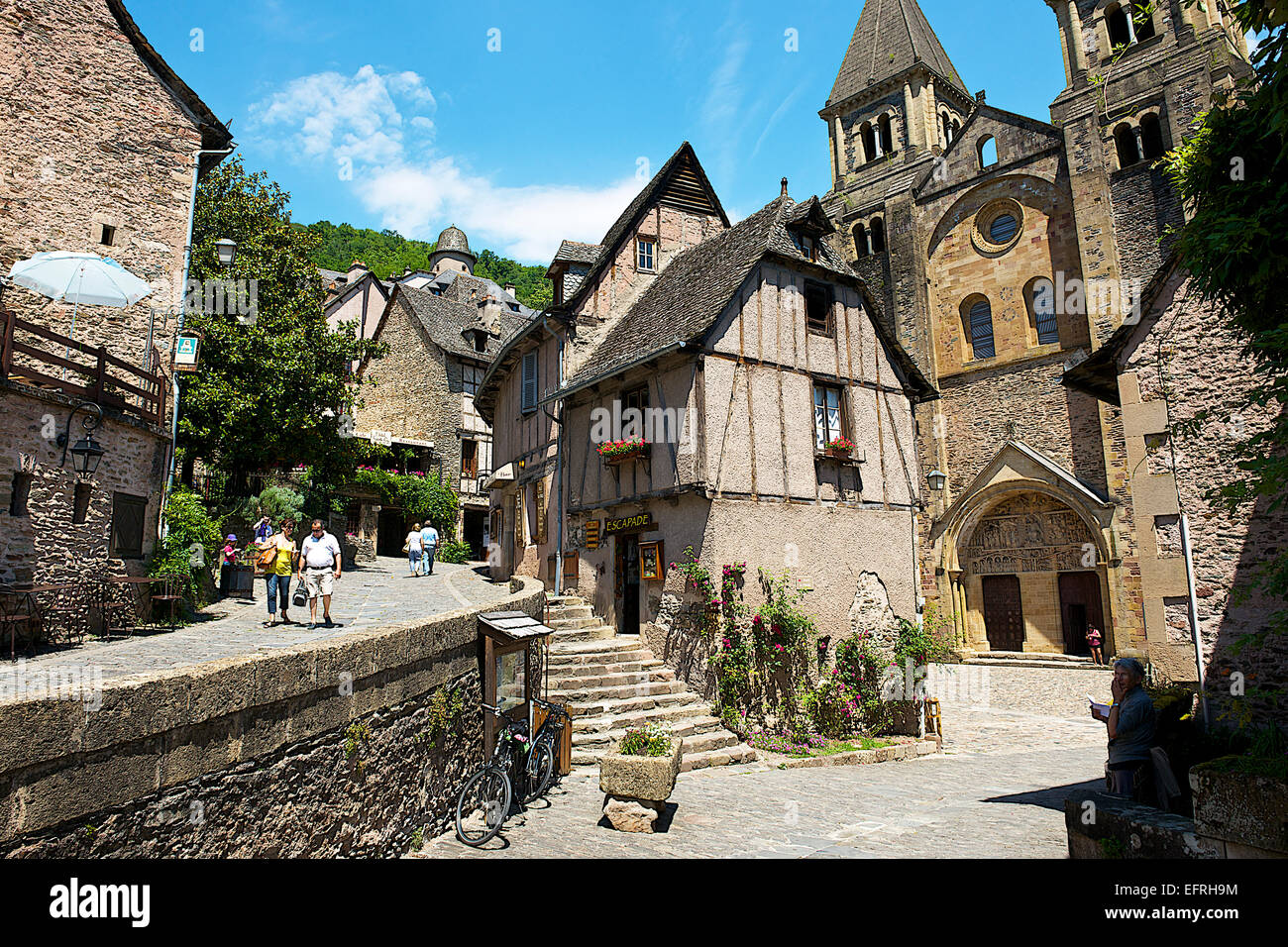 Village de Conques, France Photo Stock - Alamy