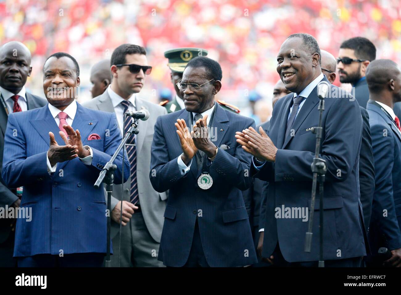 Denis Sassou Nguesso, le président de la République du Congo (L) Le ...