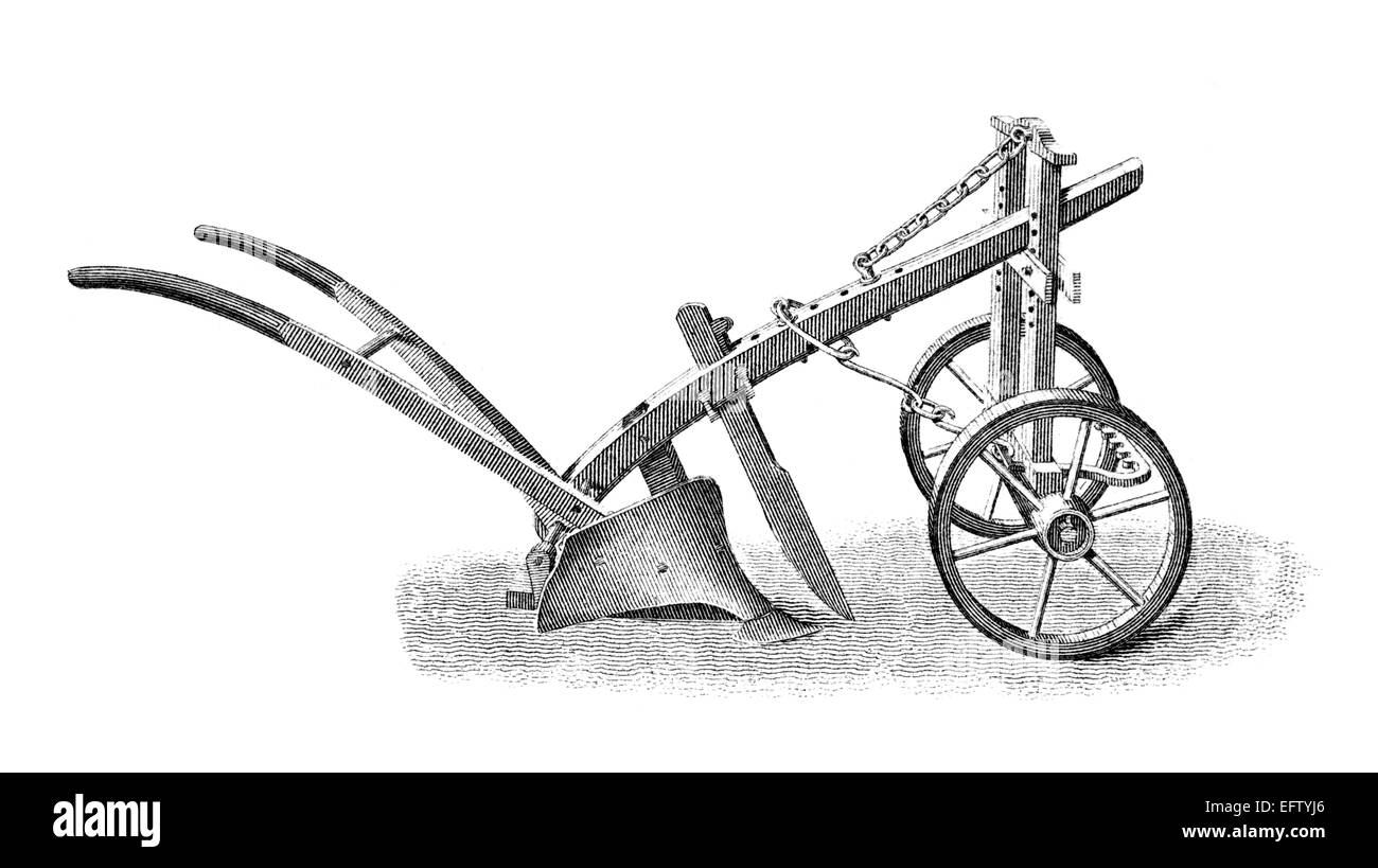 Charrue victorienne Banque d'images détourées - Alamy