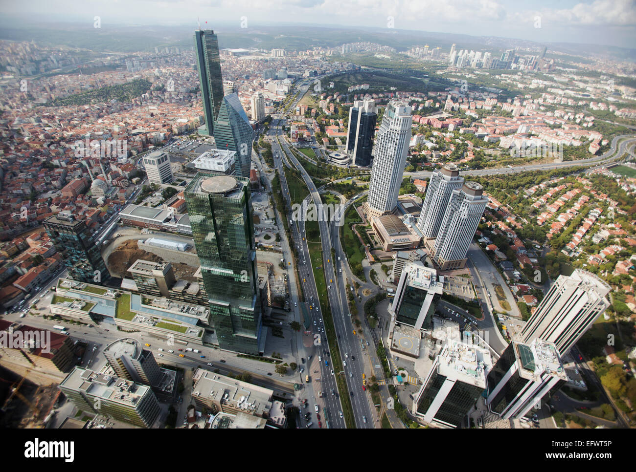 Vue aérienne du quartier d'affaires de Levent Istanbul Turquie Photo ...