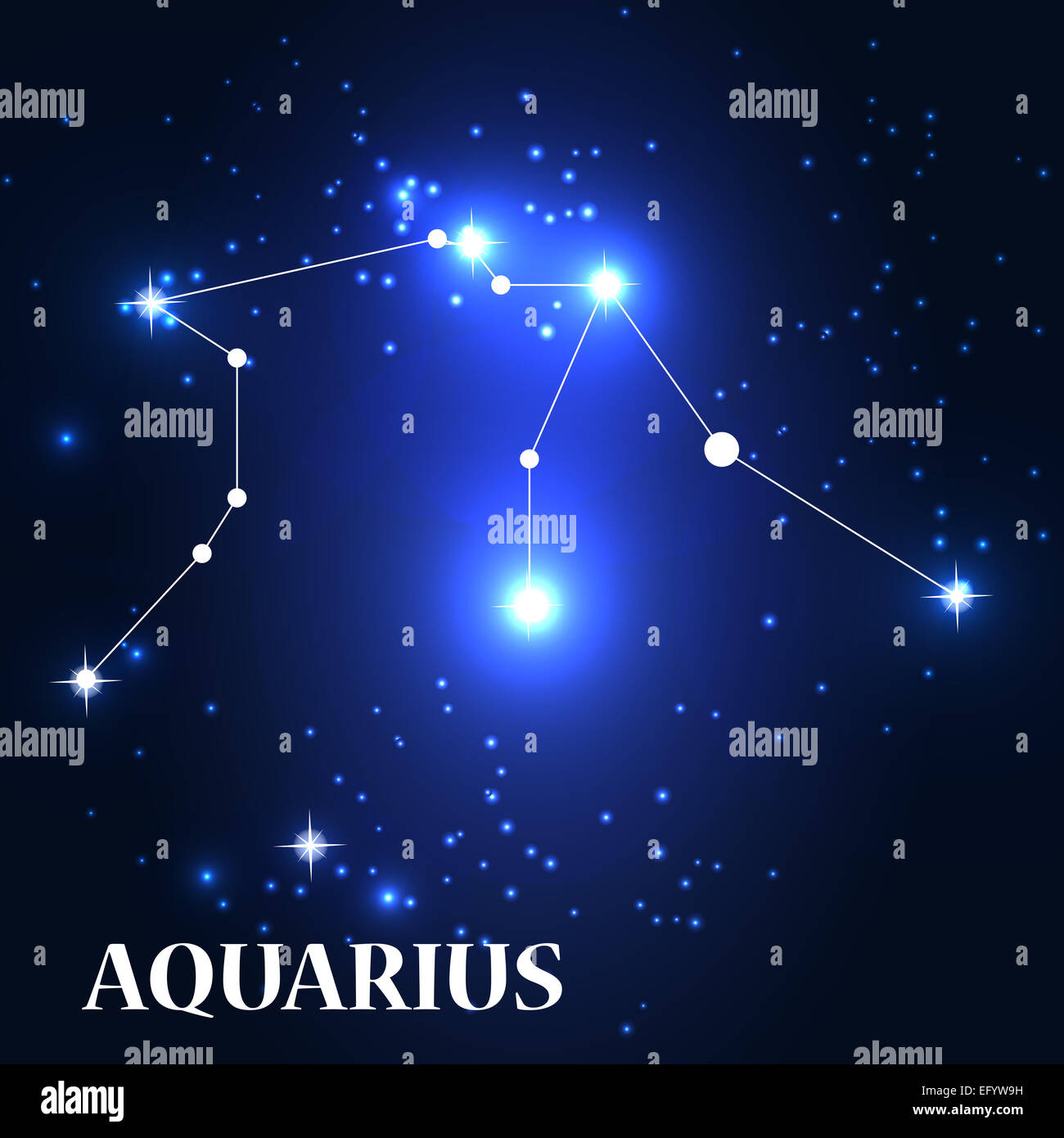 Symbole : Verseau signe du zodiaque. Vector Illustration Photo Stock ...