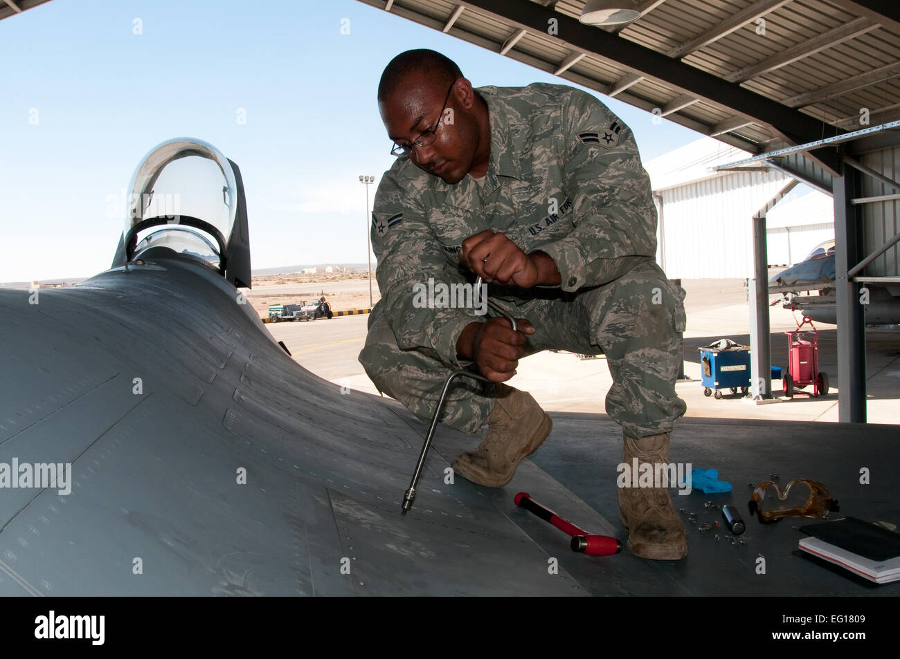 US Air Force Airman First Class James King à partir de la ville de ...