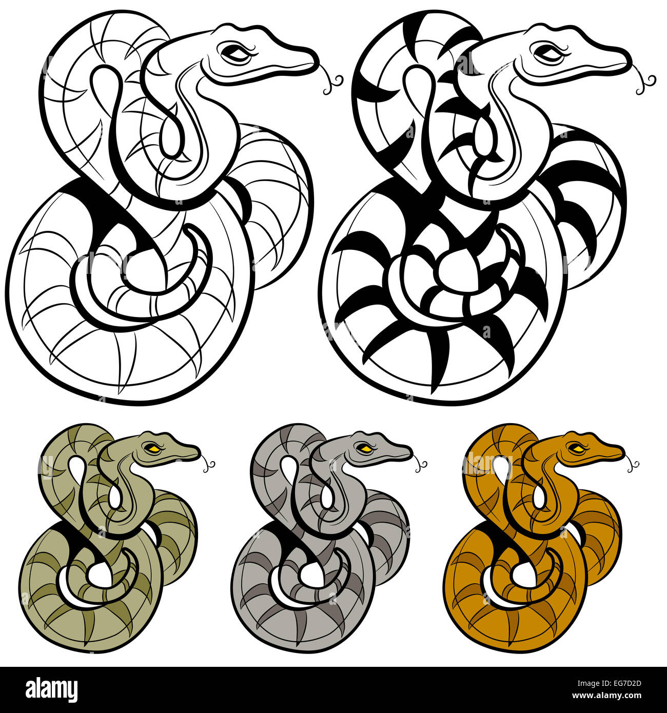 Dessin de serpent Banque de photographies et d’images à haute ...