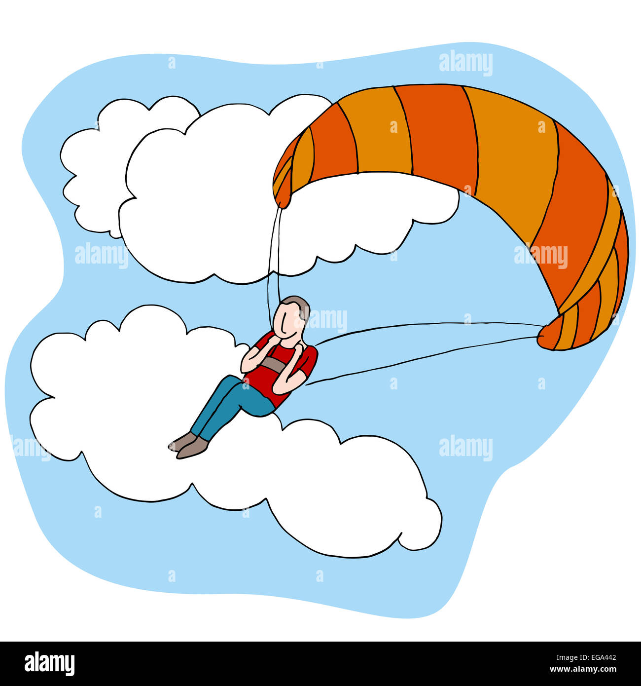 Dessin humoristique sportif parapente Banque de photographies et d ...