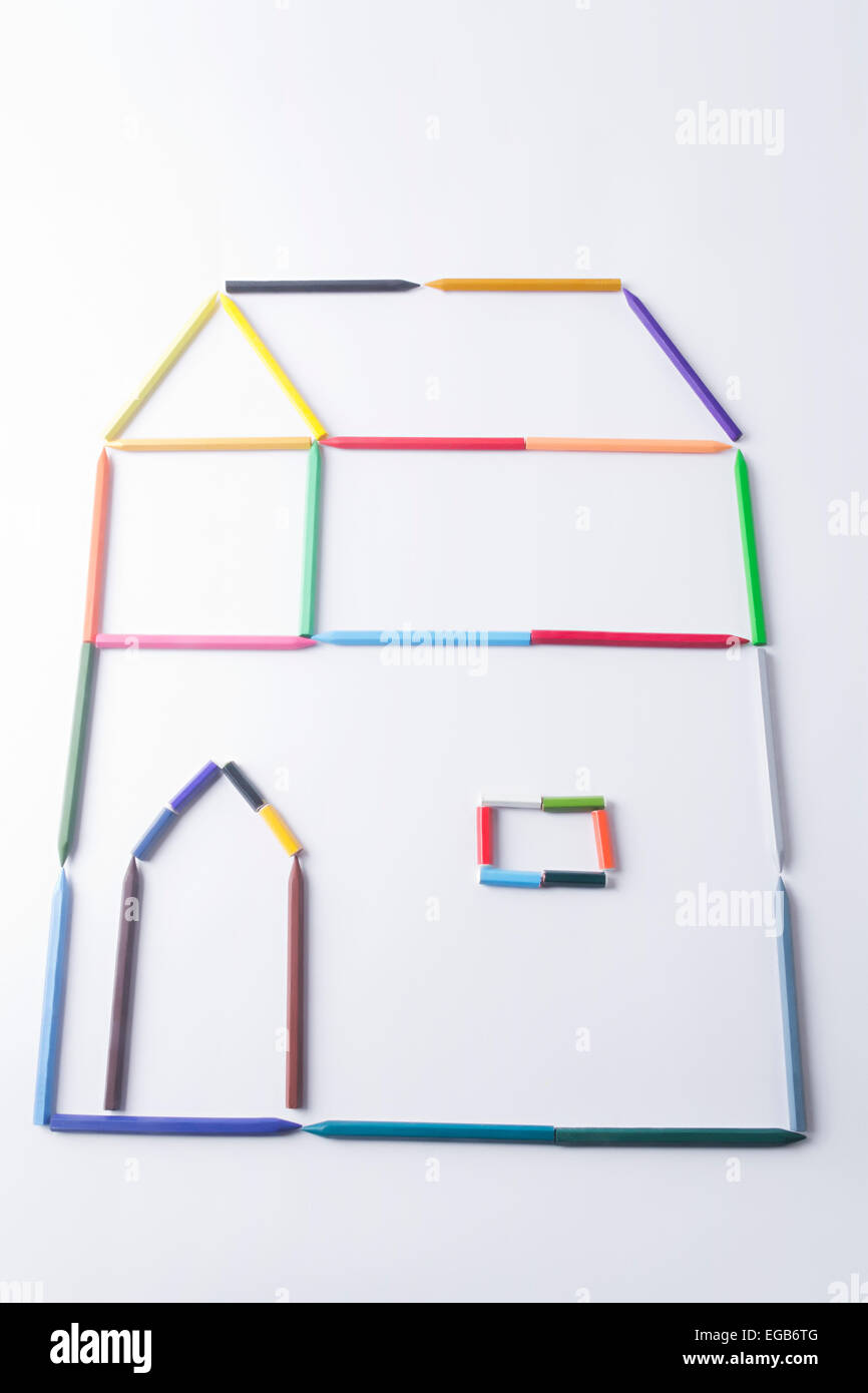 Maisons de dessin au crayon Banque de photographies et d’images à haute ...
