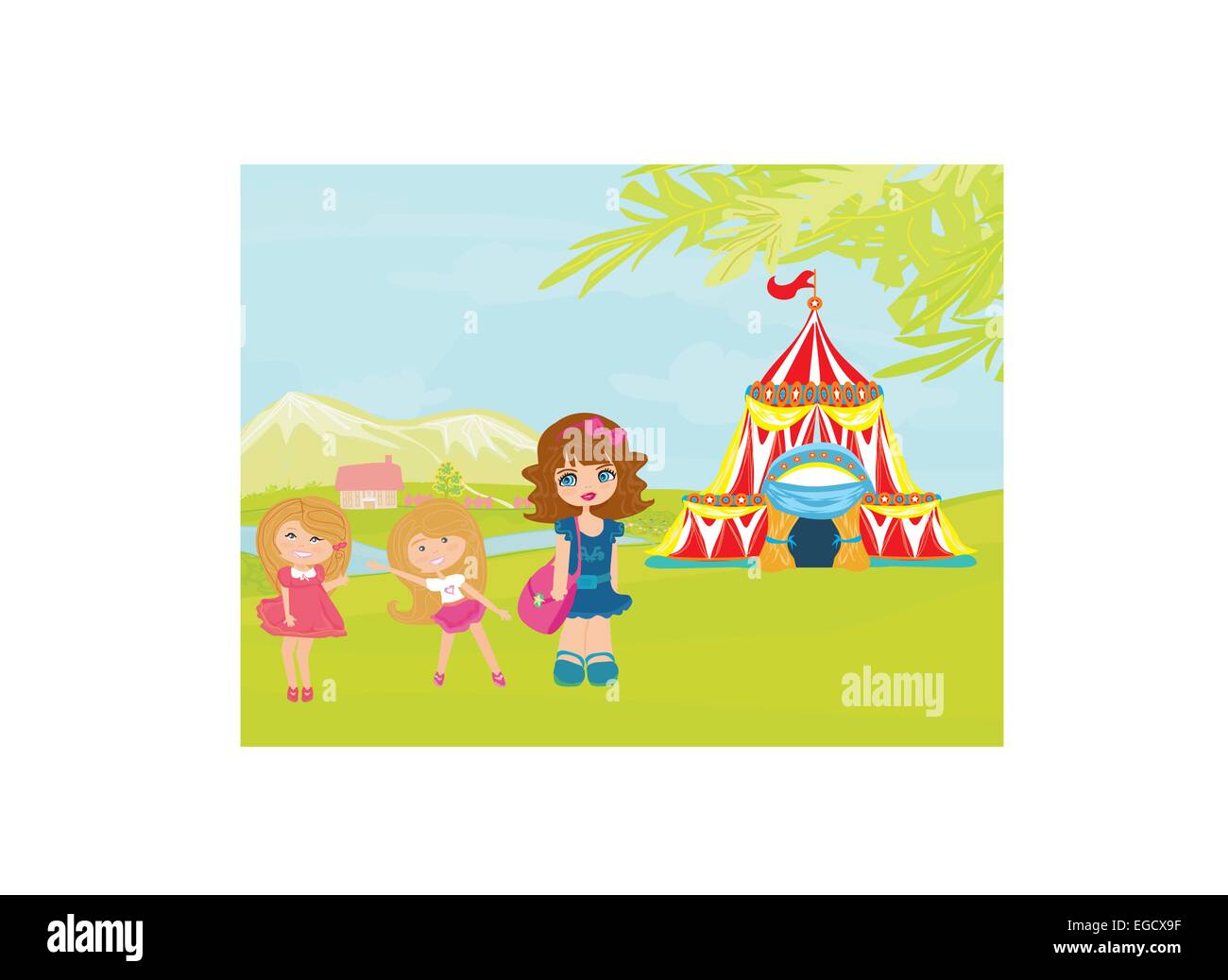 Filles de cirque Banque d'images vectorielles - Alamy