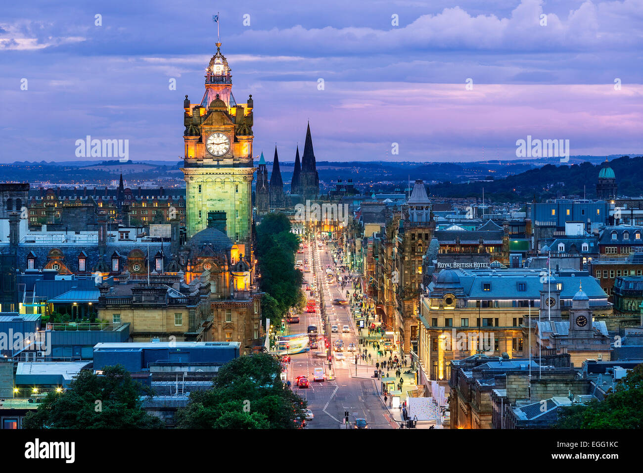 Edimbourg De Nuit Banque d'image et photos - Alamy