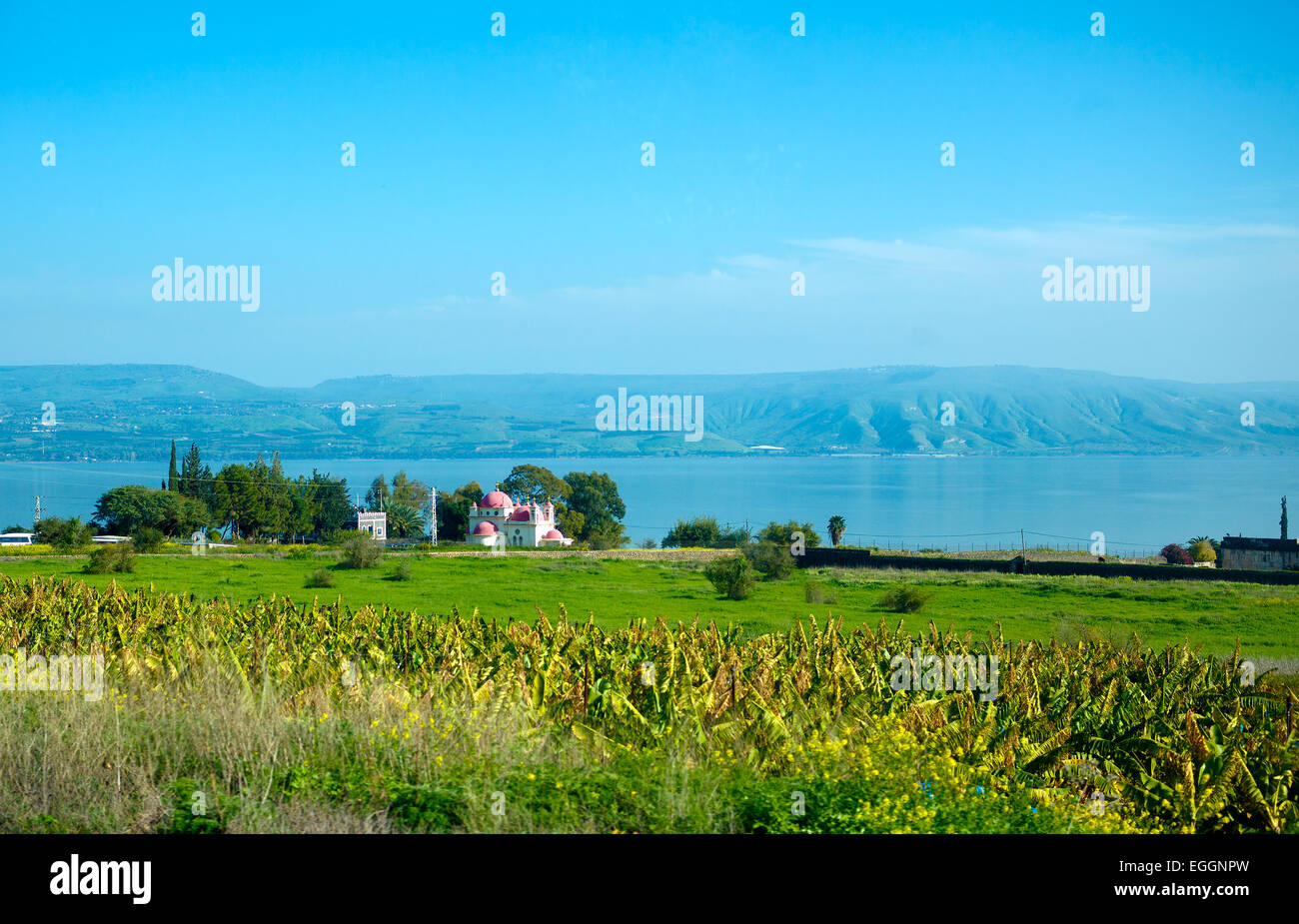 Paysage du lac de Tibériade, Mer de Galilée - Israël Photo Stock - Alamy