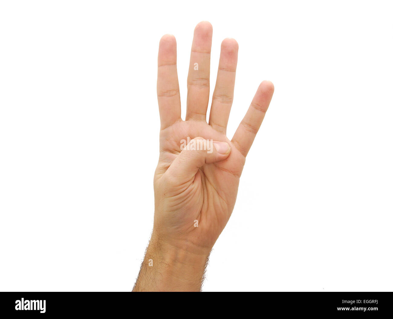 Geste de la main compte doigt trois signe Banque de photographies et d ...