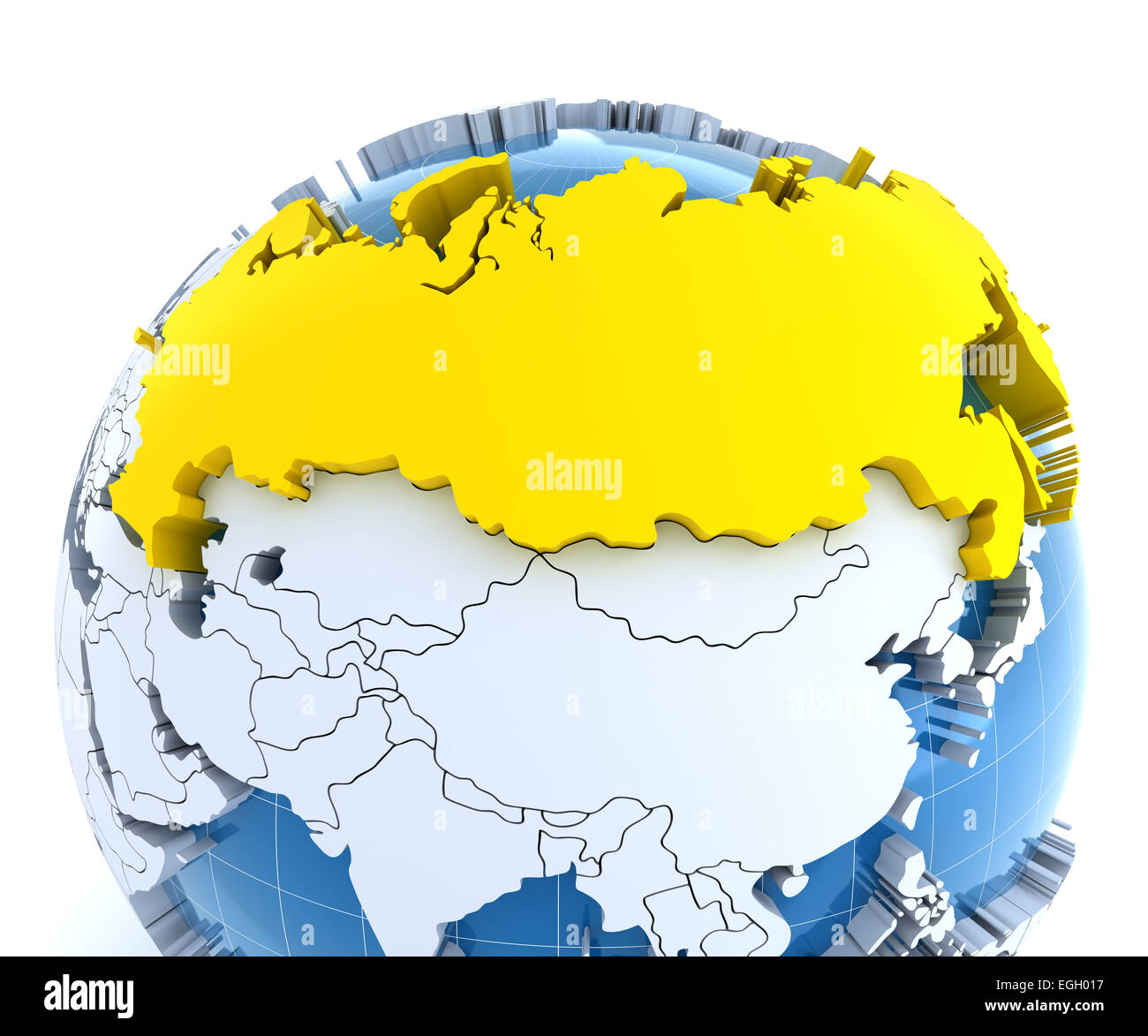 Carte russie continents Banque de photographies et d’images à haute ...