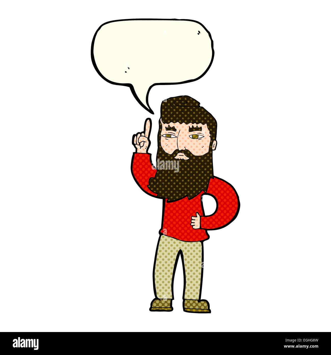 L'homme dessin animé avec l'idée de bulle Image Vectorielle Stock - Alamy