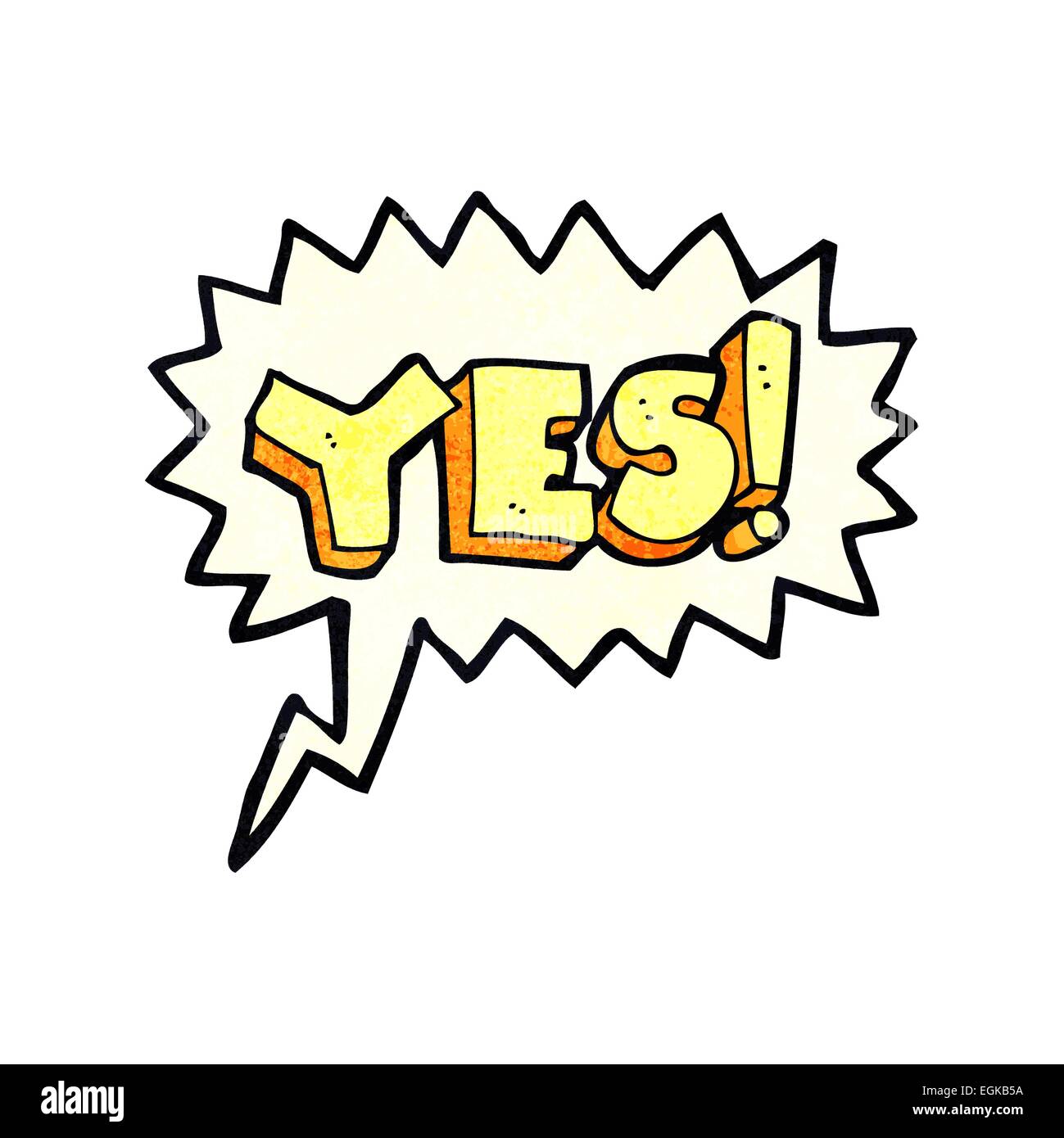 Cartoon yes symbol bubble Banque d'images vectorielles - Page 2 - Alamy
