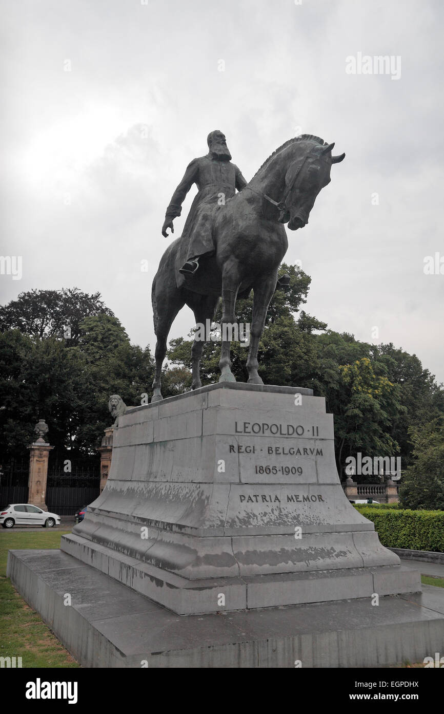 Statue équestre de Léopold II, Régent à Bruxelles, Belgique Photo Stock ...