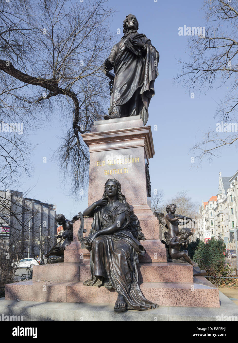 Felix mendelssohn bartholdy statue leipzig Banque de photographies et d ...