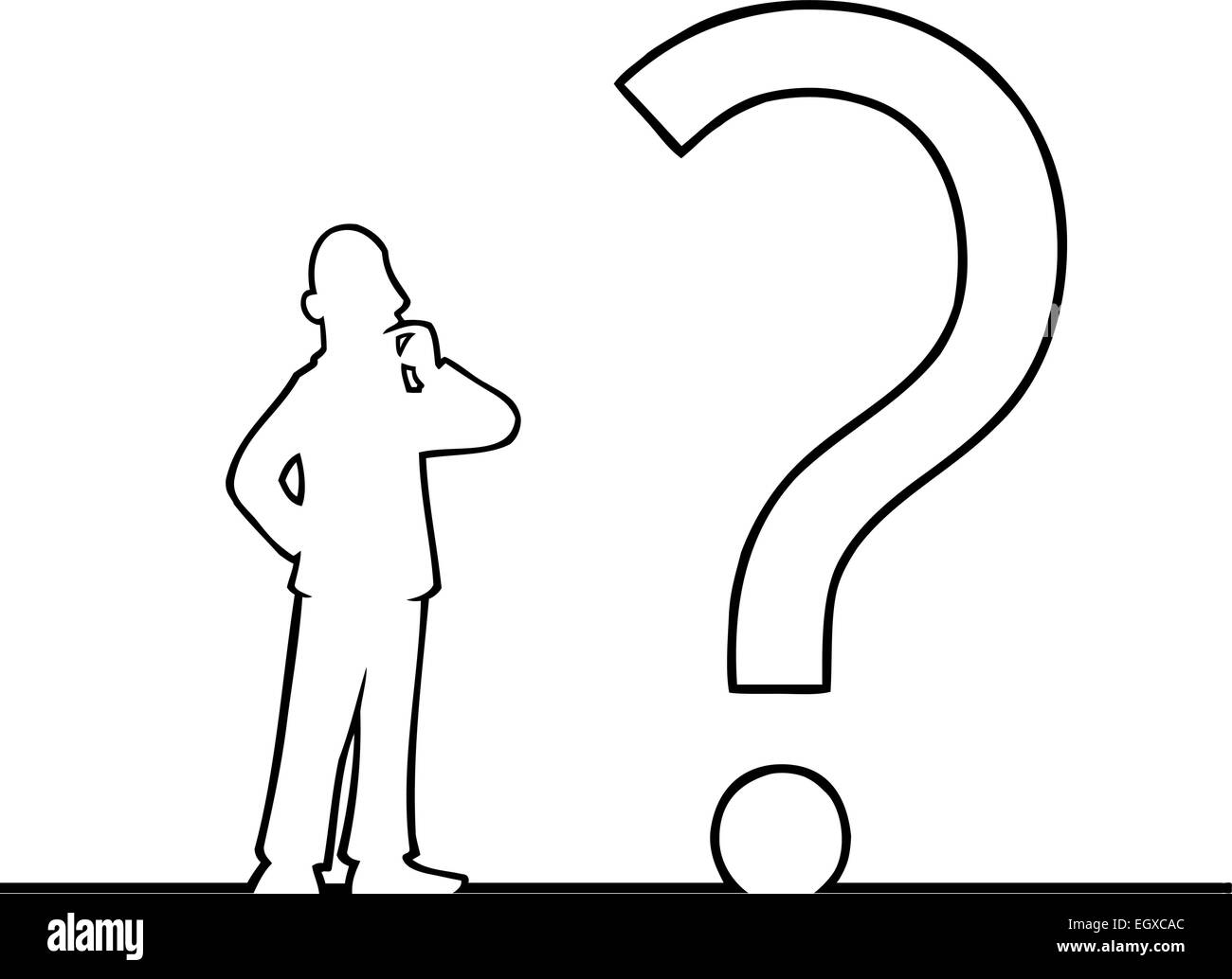 Question bonhomme Banque d'images vectorielles - Alamy