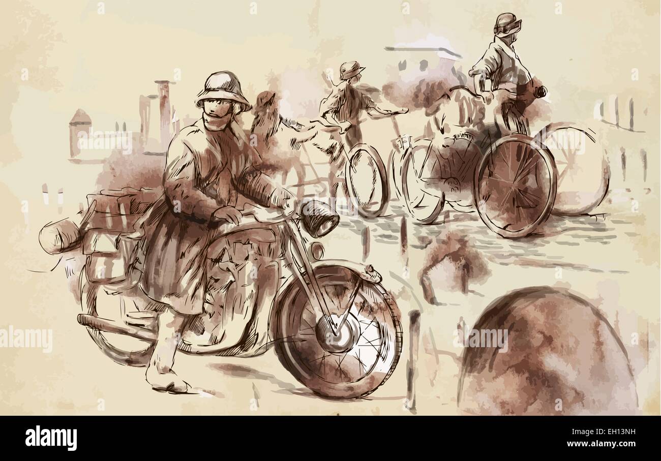 Carnet de croquis de la guerre Banque d'images vectorielles - Alamy