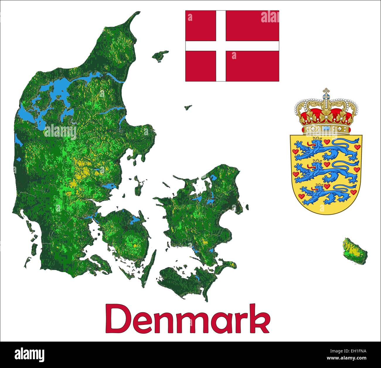 Carte Du Danemark Banque d'images vectorielles - Page 2 - Alamy
