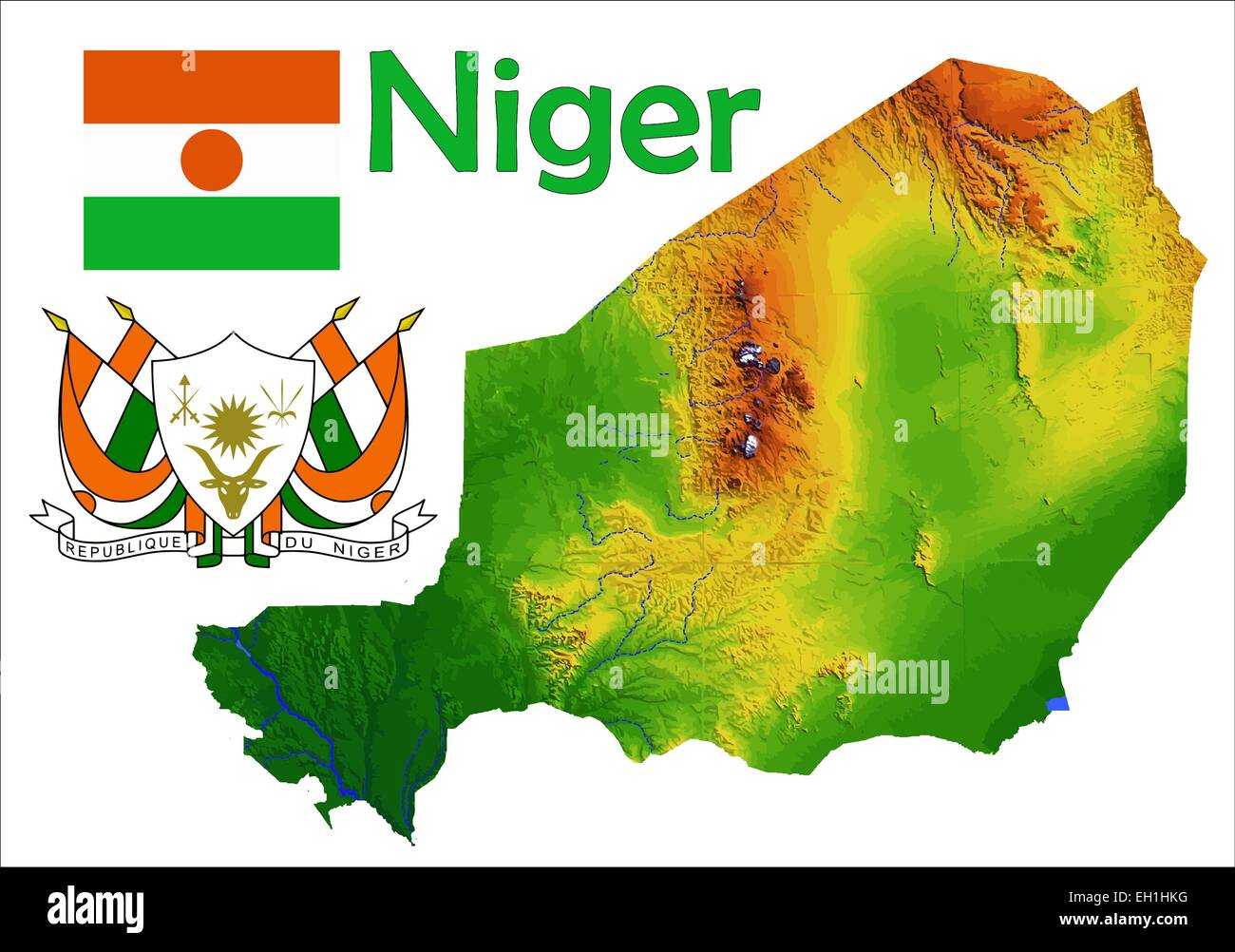 Carte Niger Banque d'image et photos - Alamy