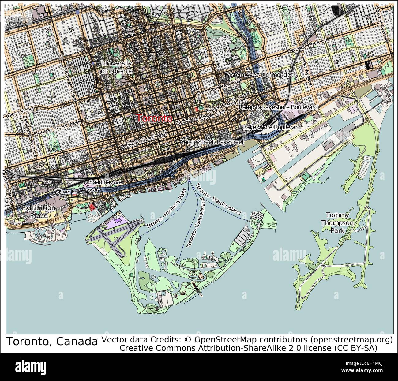 Carte de toronto Banque d'images vectorielles - Alamy