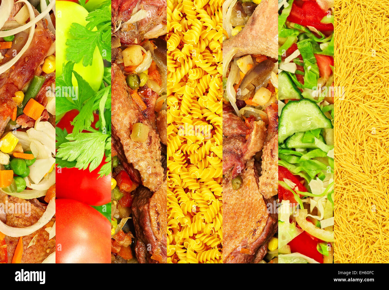 Food collage Banque de photographies et d’images à haute résolution - Alamy