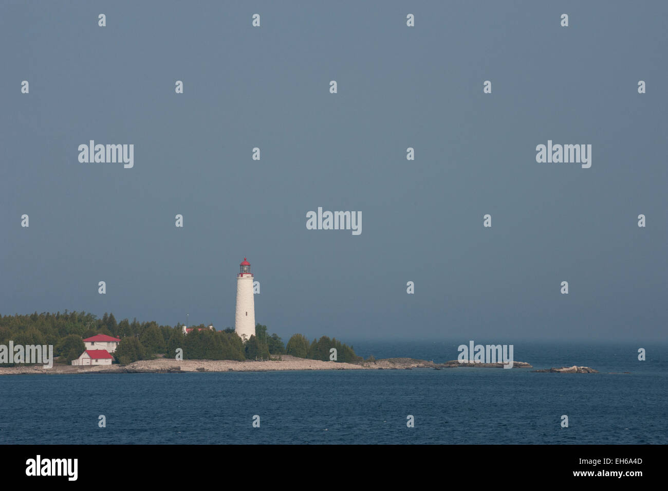 Phare de Cove Island, le parc marin national Fathom Five, le lac Huron ...